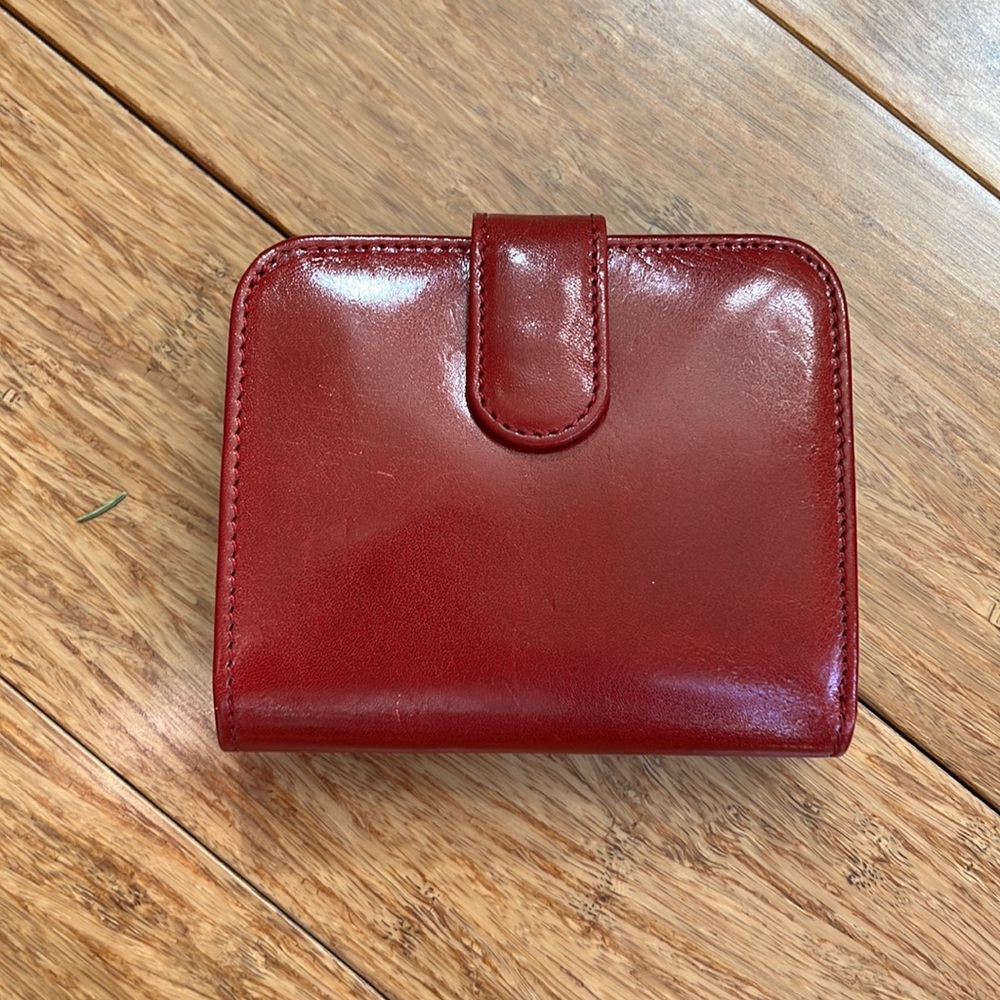 Hobo International Foldable Red Wallet Snap Closure E… - Gem
